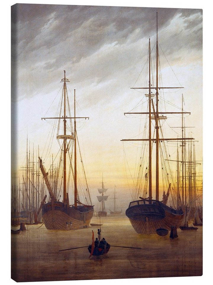 Posterlounge Leinwandbild Caspar David Friedrich Ansicht Eines Hafens