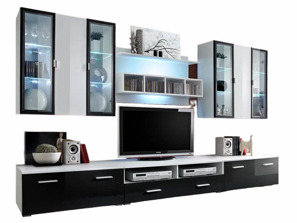 Xlmoebel Wohnwand Zeitgenössisches Design Fernsehmöbel Holz Möbelstück