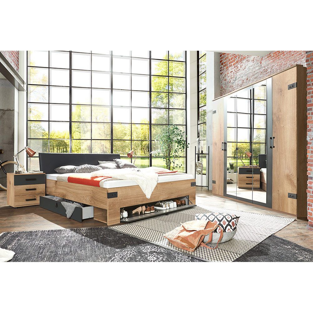 Lomadox Schlafzimmer Set Sunderland 43 Spar Set 4 Tlg Bettgestell