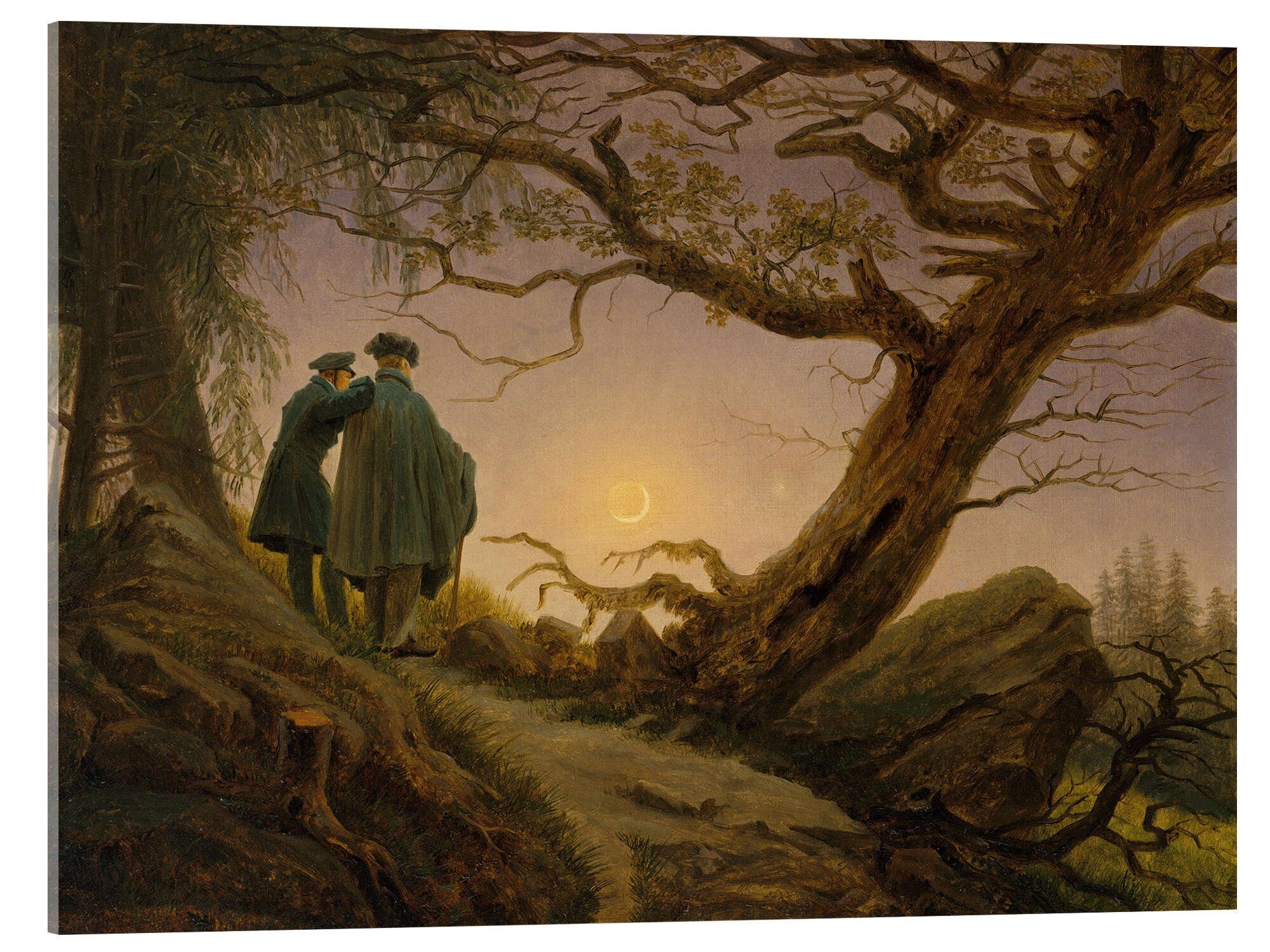 Posterlounge Acrylglasbild Caspar David Friedrich Zwei Männer In