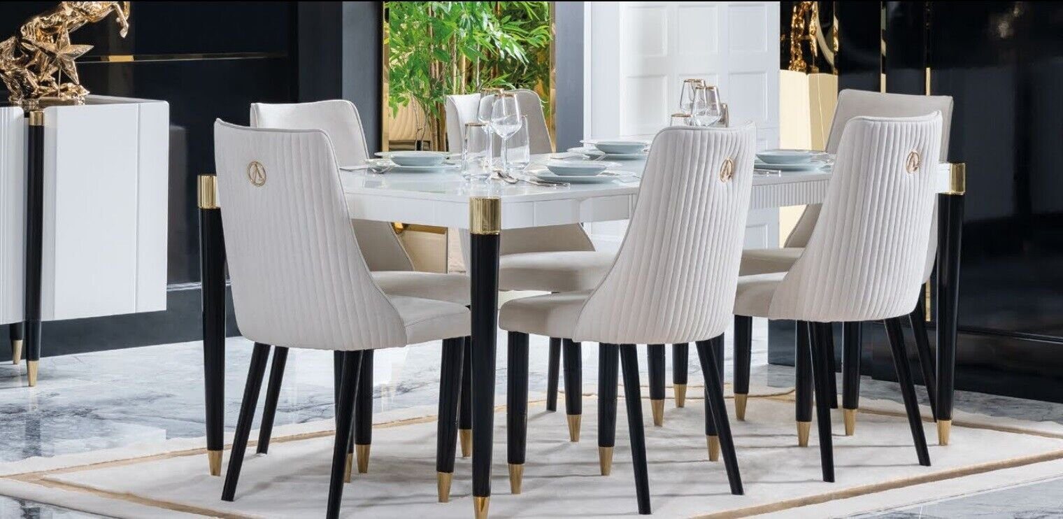 Jvmoebel Esszimmer Set Ess Gruppe Tisch 7tlg Komplett Set Esstisch 6x
