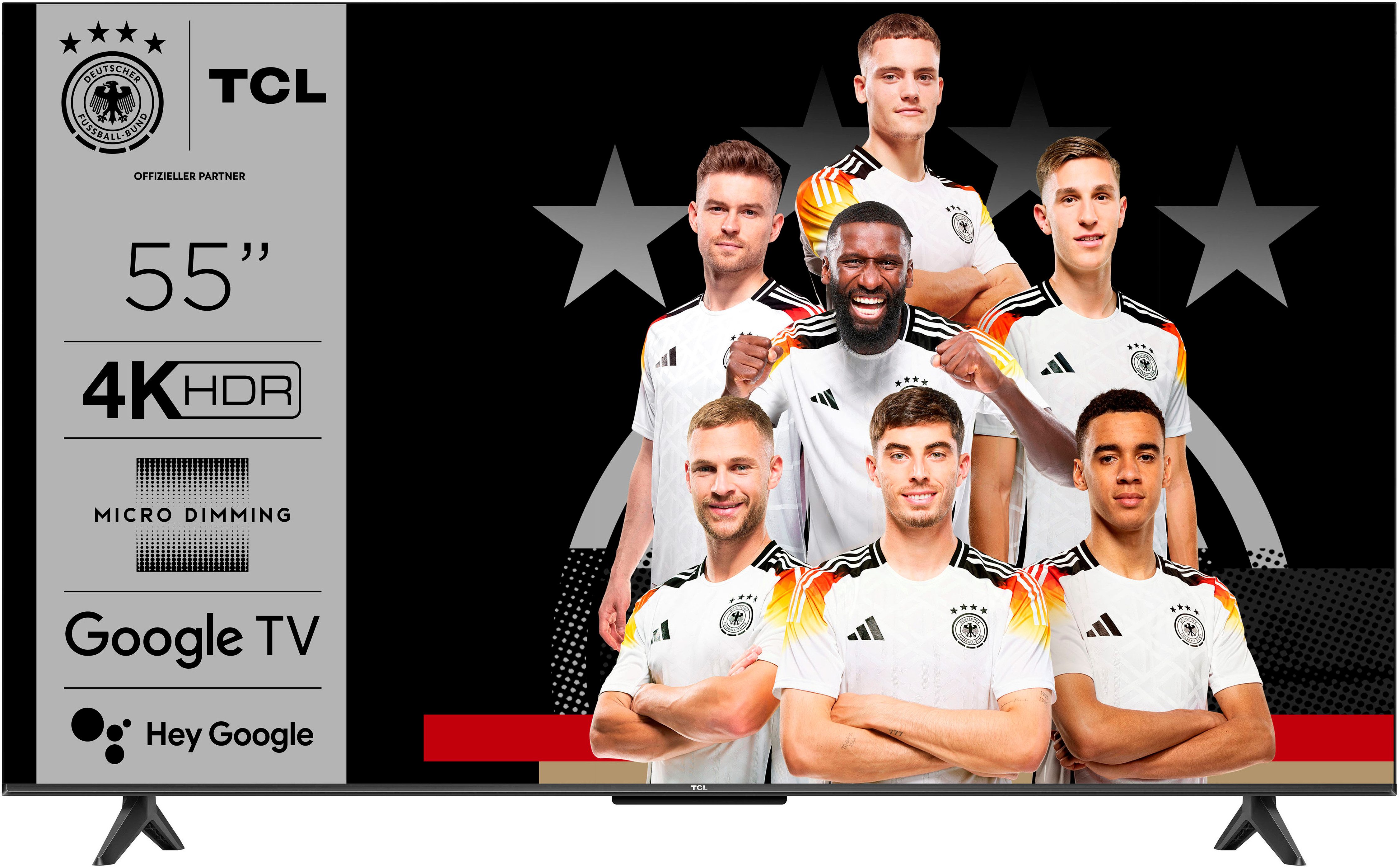 TCL 55V6BX1 LED-Fernseher (139 cm/55 Zoll, 4K Ultra HD, Google TV, Smart-TV, Dolby Audio, Game ...