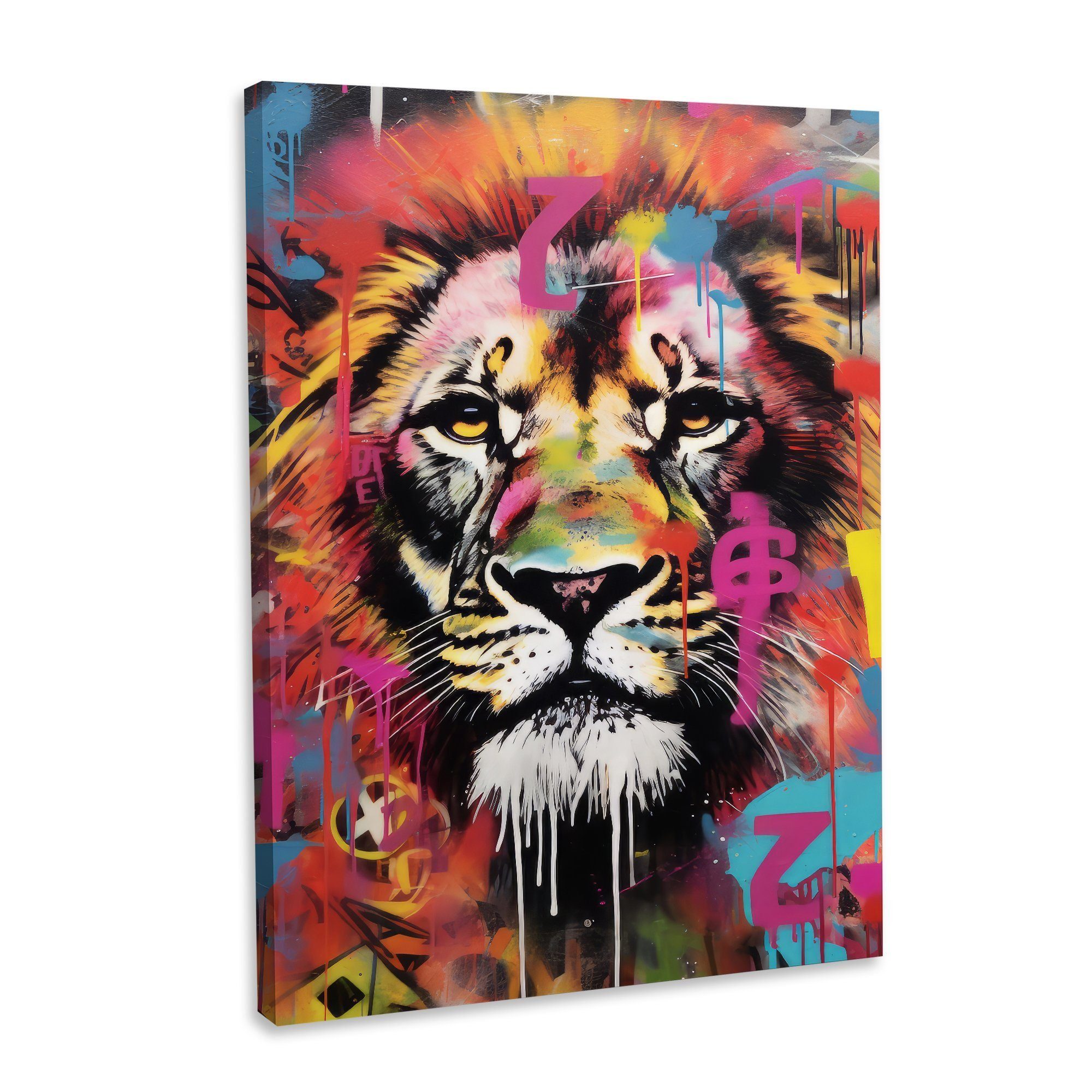 Hustling Sharks Leinwandbild Löwen Bild Als Xxl Leinwandbild Lion