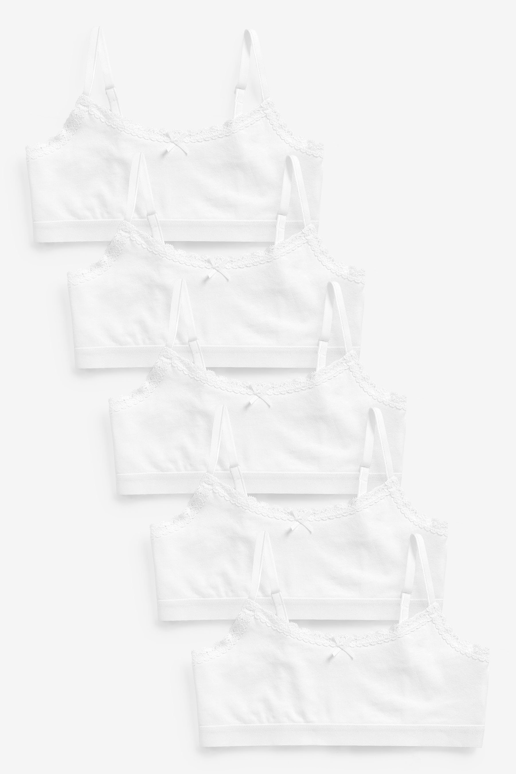 Next Crop Top Weiße Crop Tops 5er Pack 5 Tlg