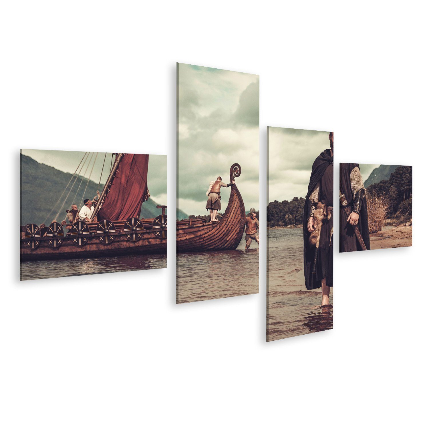 Islandburner Leinwandbild Bild Auf Leinwand Viking Krieger Mit Schwert