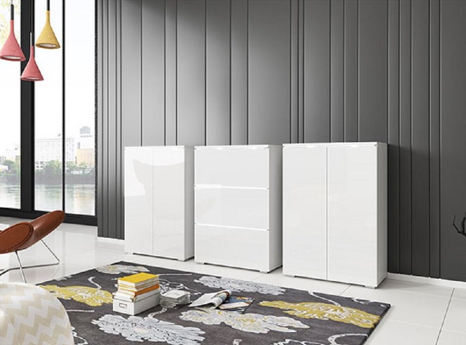 Feldmann Wohnen Kommode Vera 6 Set 3 St In Weiß