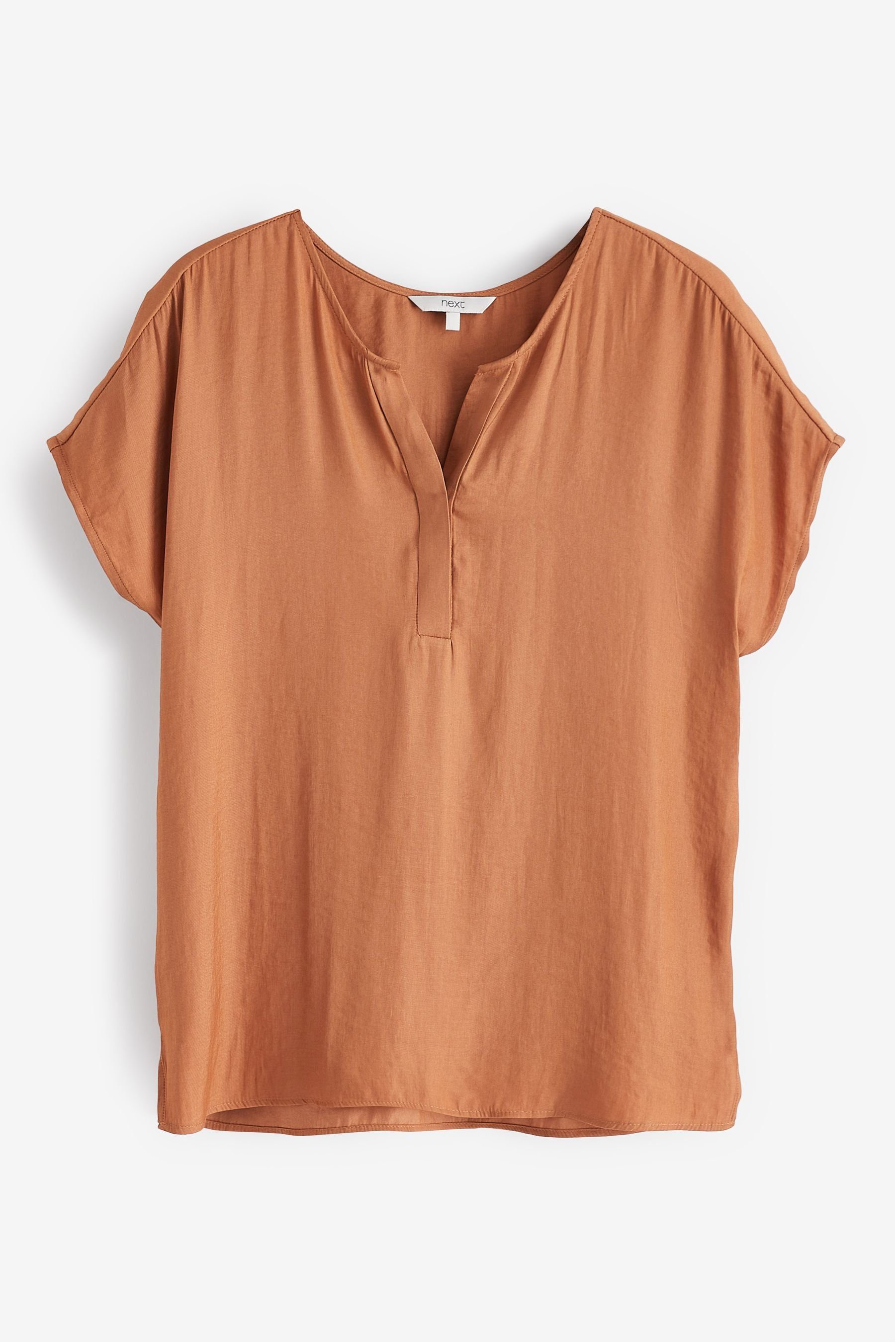 Next Blusenshirt Ärmelloses Satin Oberteil Mit V Ausschnitt 1 Tlg