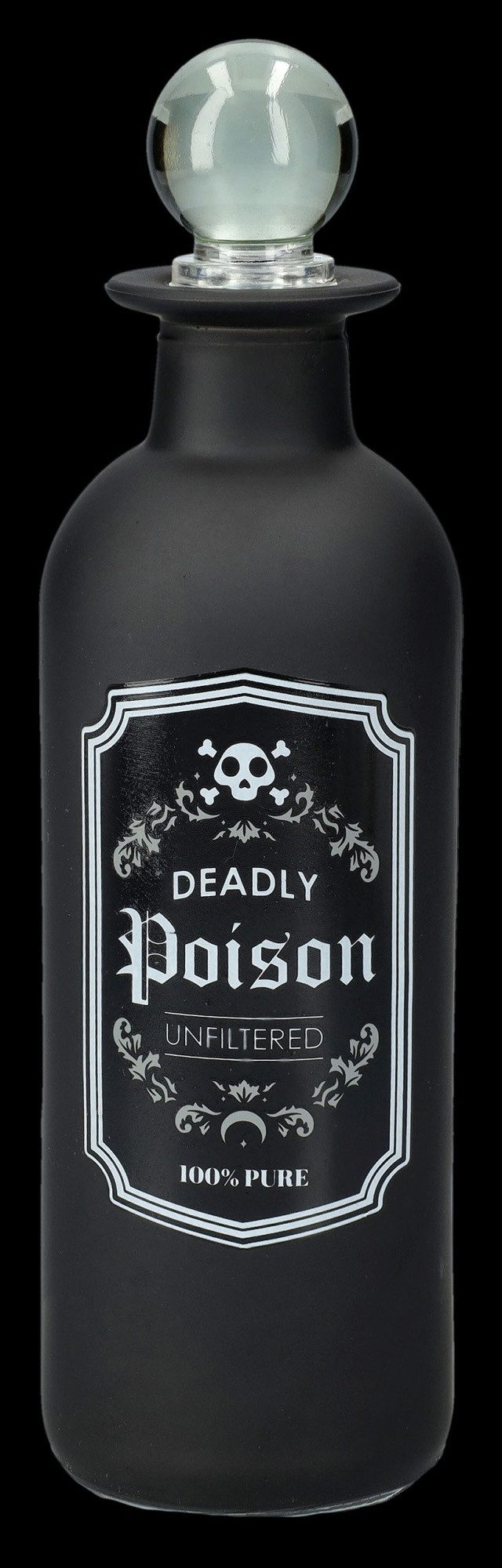 Figuren Shop GmbH Dekoobjekt Deko Glasflasche - Deadly Poison Trank - schwarze Dekoflasche Gothic D