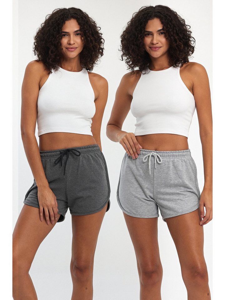 Comeor Sporthose Kurze Hose Damen Sportshorts Laufshorts Sommer Hosen