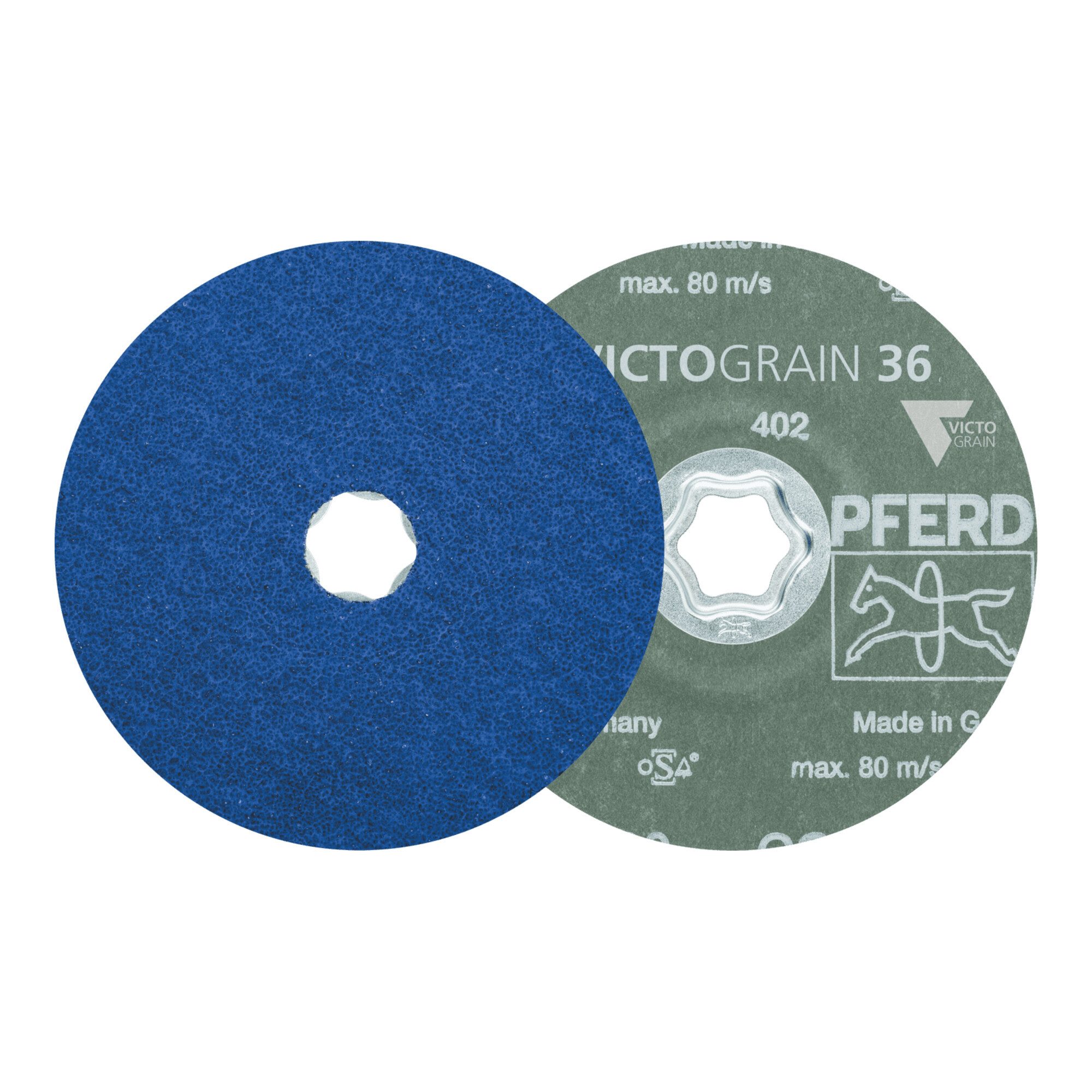 Pferd Schleifscheibe, Fiberschleifscheibe CC-FS INOX-STEEL VICTOGRAIN K
