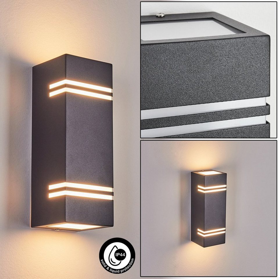 Hofstein Außen Wandleuchte Moderne Außenlampe Aus Metallglas In