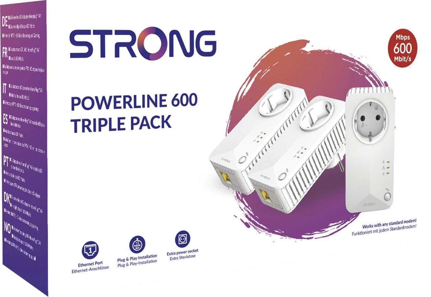 Strong Powerline WiFi 600 Triple Pack V2 Reichweitenverstärker, 600 ...