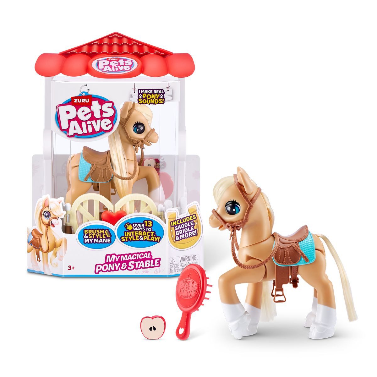 ZURU Plüschfigur Plüsch Pets Alive Mein magisches Pony mit Stall ...