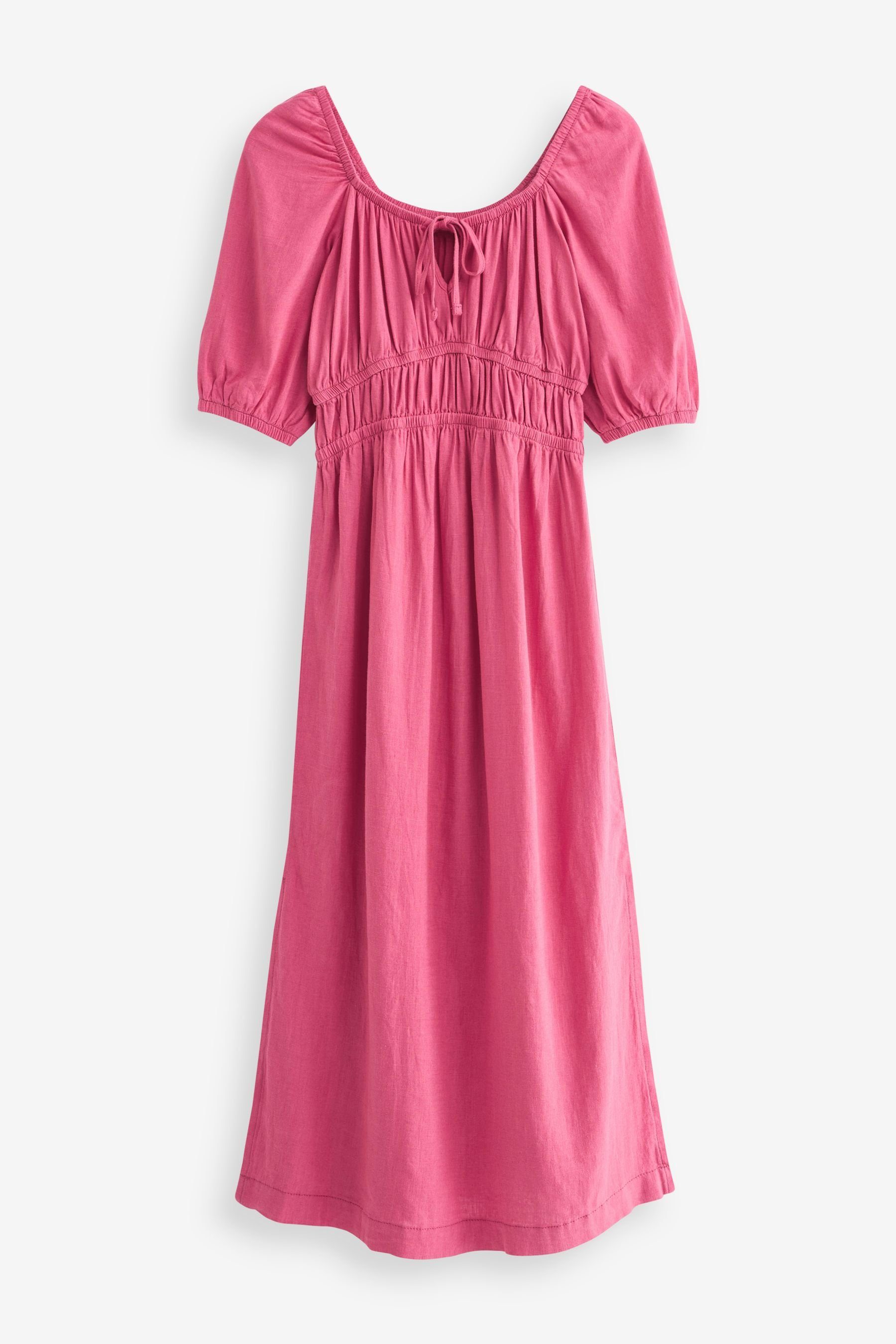 Next Sommerkleid Kleid Aus Leinenmischung Mit Puffärmeln 1 Tlg