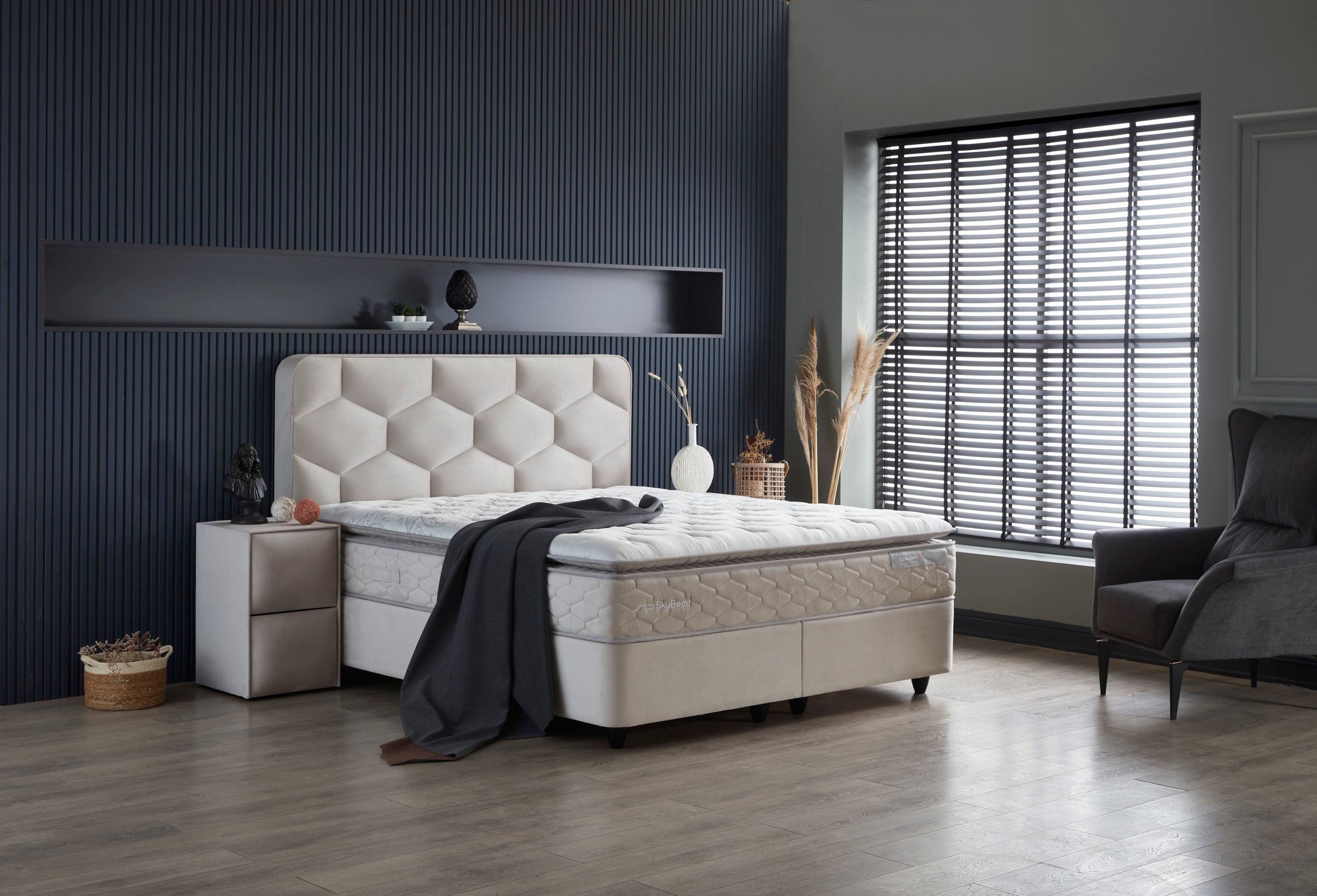 Villa Möbel Polsterbett Dolce Bett Set 3 Tlg Bett Set Aus