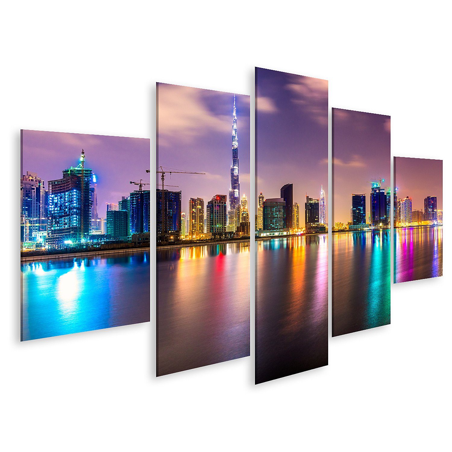 Islandburner Leinwandbild Bild Auf Leinwand Dubai Skyline In Der