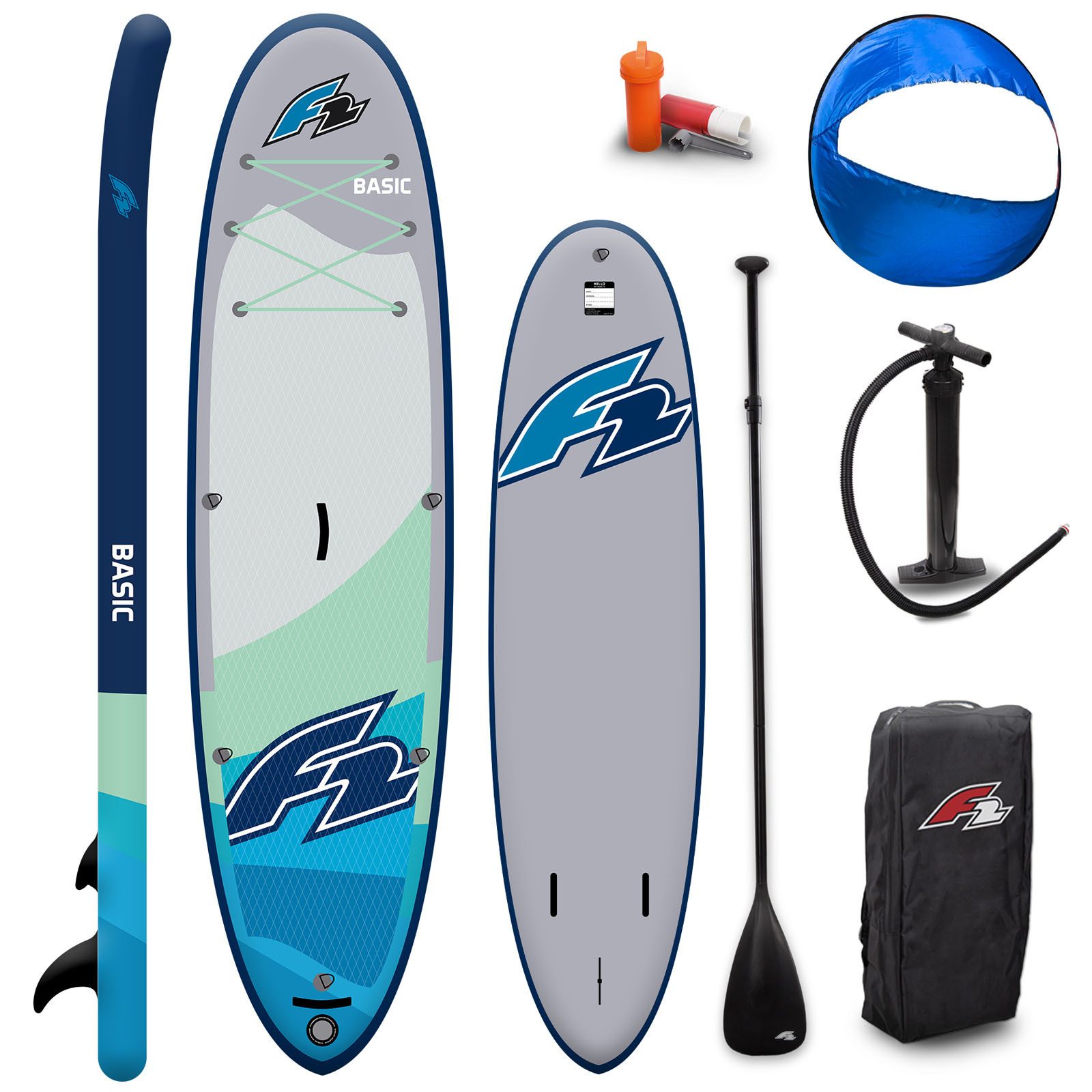 F2 SUP-Board F2 SUP Stand Up Paddle Board Basic Round Sail Set 10'0 ...