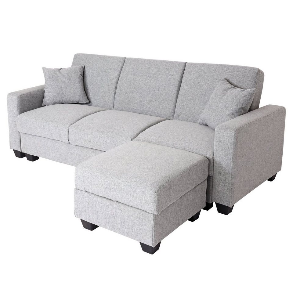 Mcw Schlafsofa Mcw H47 Mit Staufächern Inkl Zwei Kissen Mit Ottomane
