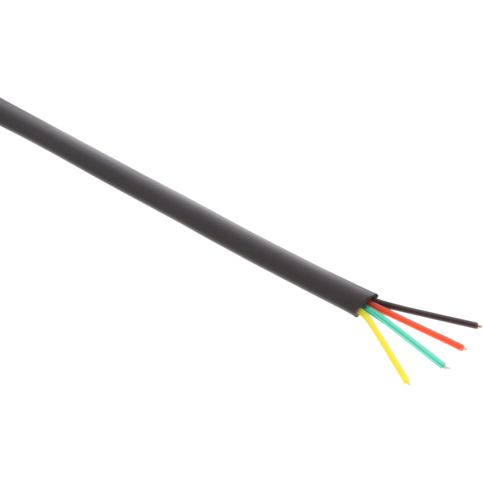 INTOS ELECTRONIC AG InLine® Modularkabel, 4adrig Flachband schwarz ...