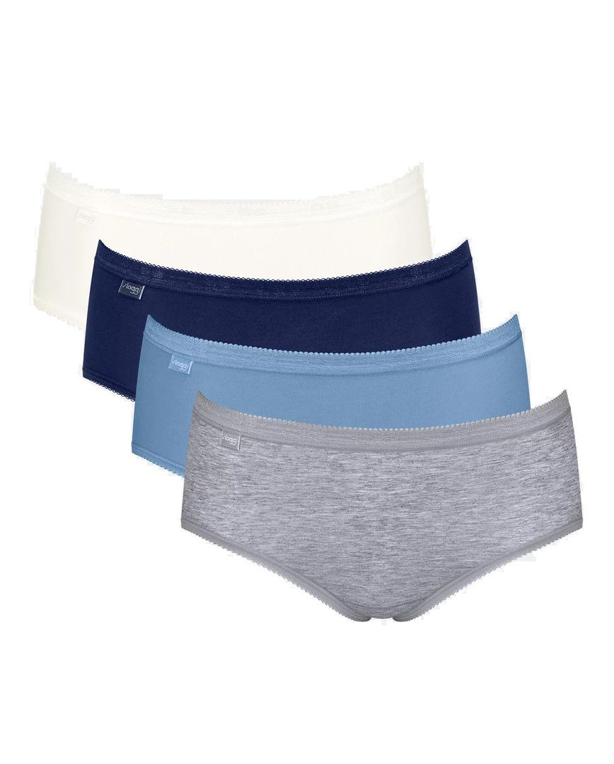 sloggi Midislip Basic+ (8er Vorteilspack) Core-Spun Baumwoll-Qualität