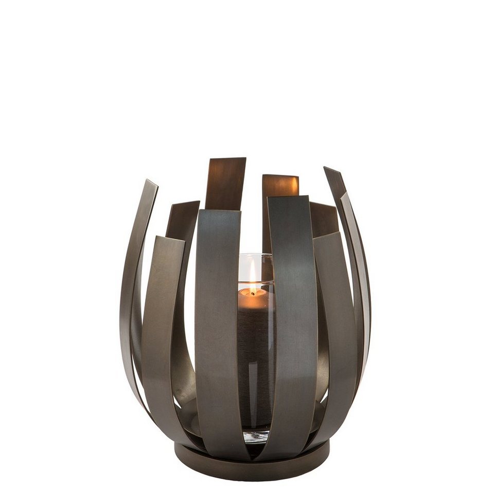 Fink Windlicht Windlicht Orfea Antik Bronze Edelstahl Glas H