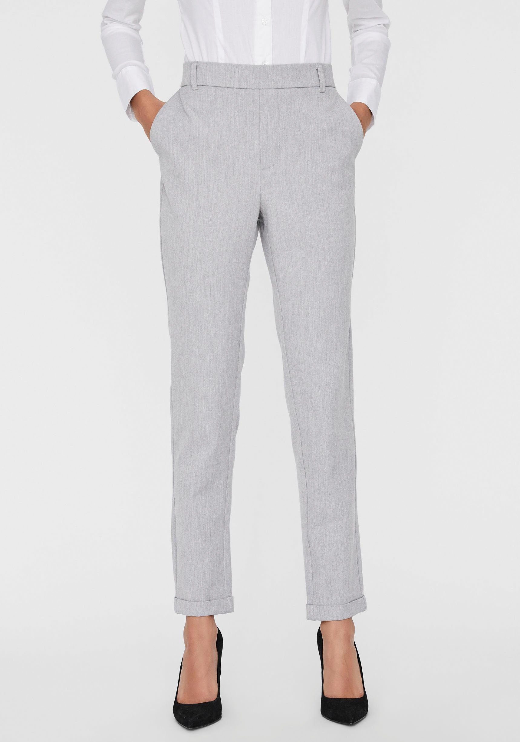 Graue Stoffhose Damen