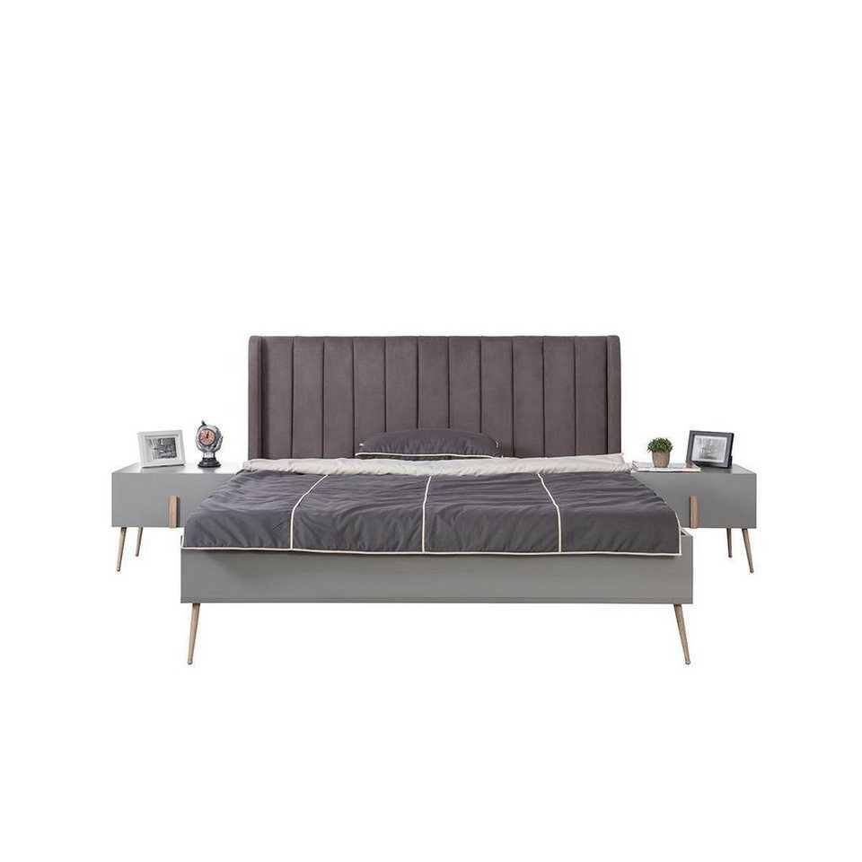 Jvmoebel Schlafzimmer Set Bett 2x Nachttische Schlafzimmer Set Design