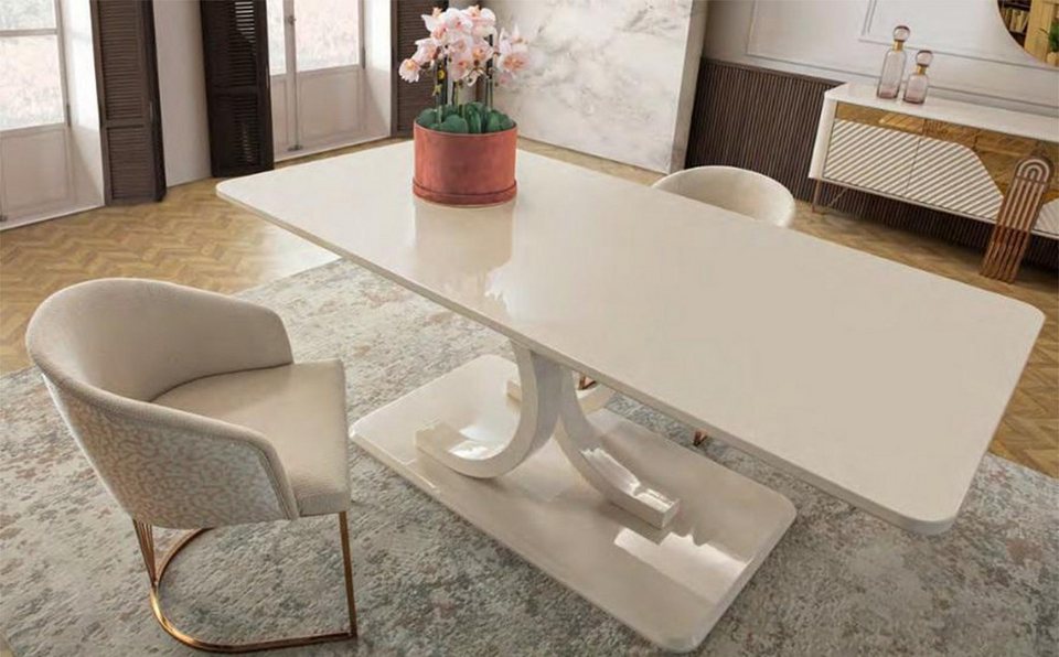 Jvmoebel Essgruppe Stilvolle Esszimmer Garnitur Moderner Tisch 4x Weiße