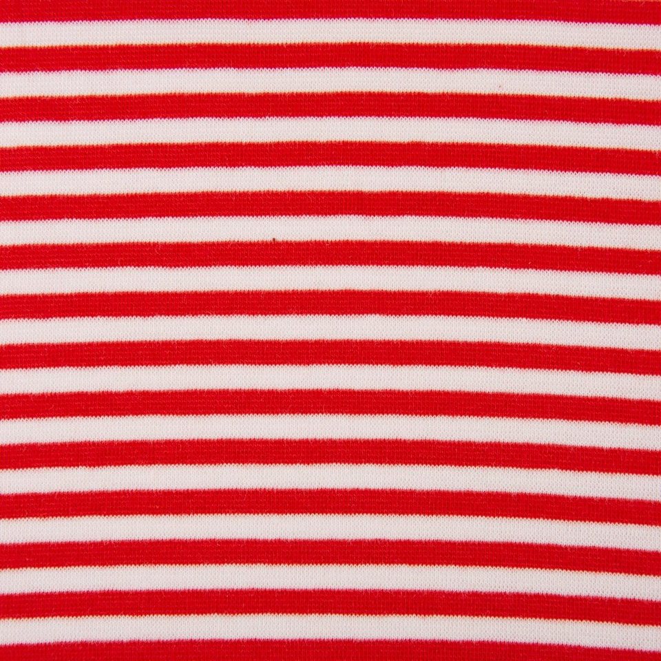 SchÖner Leben Stoff Strickschlauch Bündchenstoff Fein Streifen 5mm Rot