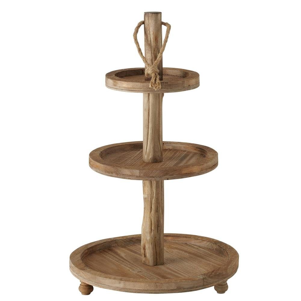 Boltze Dekoetagere Wilma 55 Cm 3 Stöckig Aus Holz Mit Griff Für