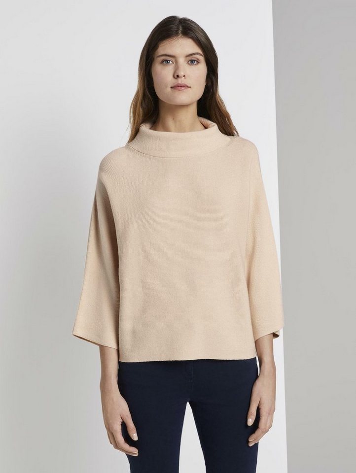 Tom Tailor Stehkragenpullover Kurzer Strukturierter Pullover Online