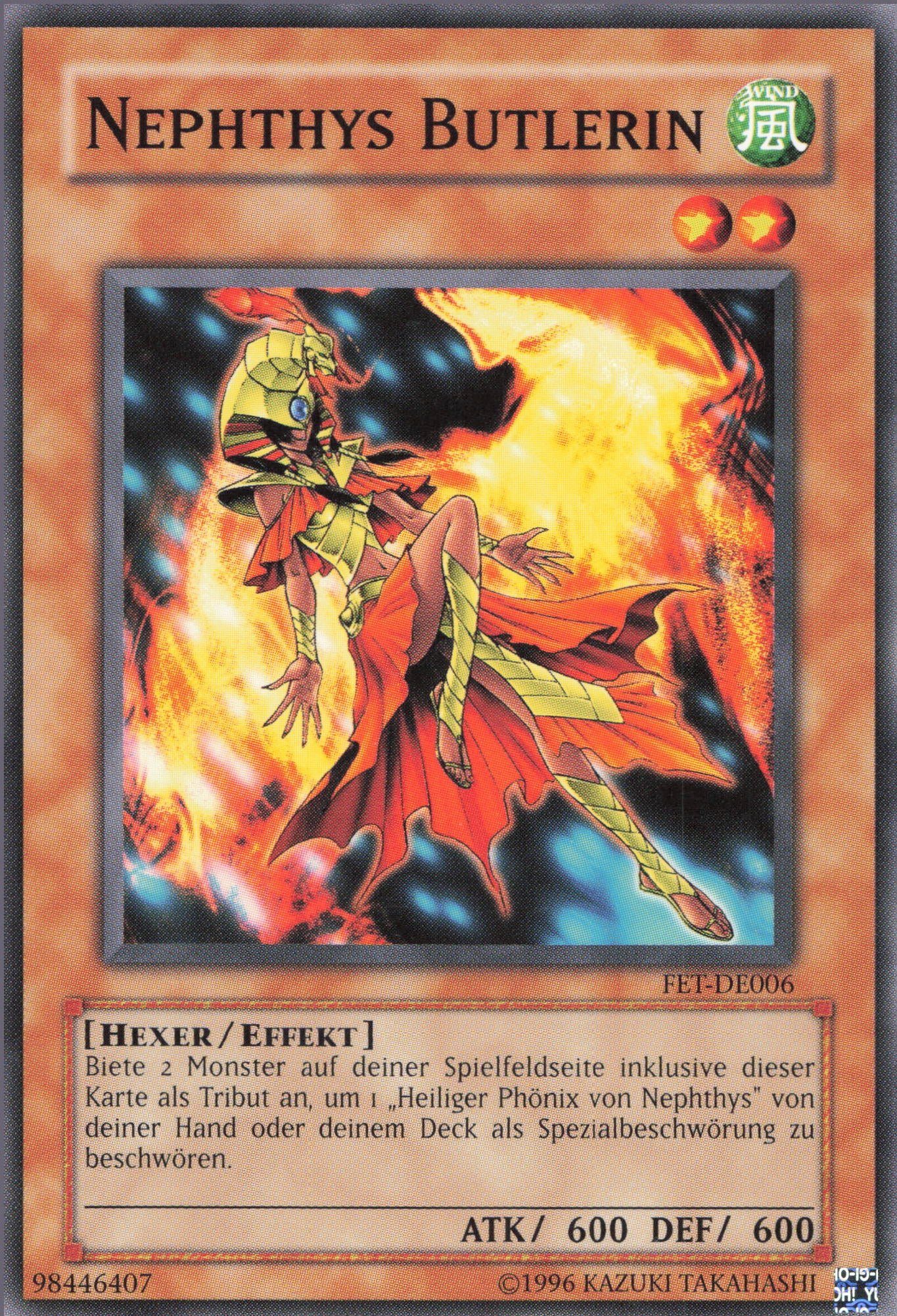 Recollectibles Sammelkarte Yugioh Nephthys Butlerin Yu Gi Oh Fet