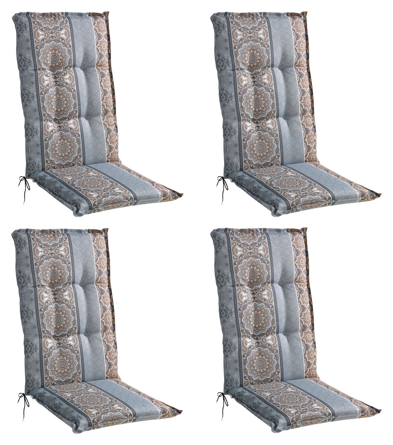 Go De Hochlehnerauflage Excelsio B 50 X L 120 Cm Braun Grau 4er Set