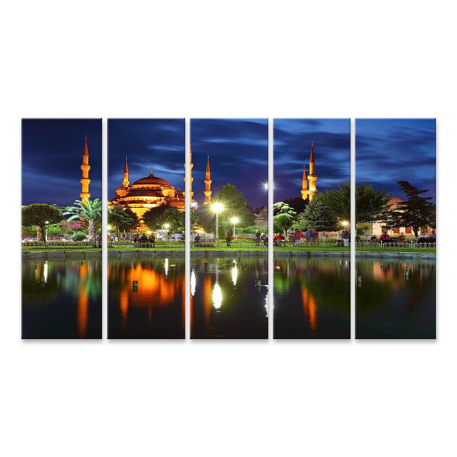 islandburner Leinwandbild Bild auf Leinwand Blaue Moschee Istanbul Türkei Wandbild Poster Kunstd