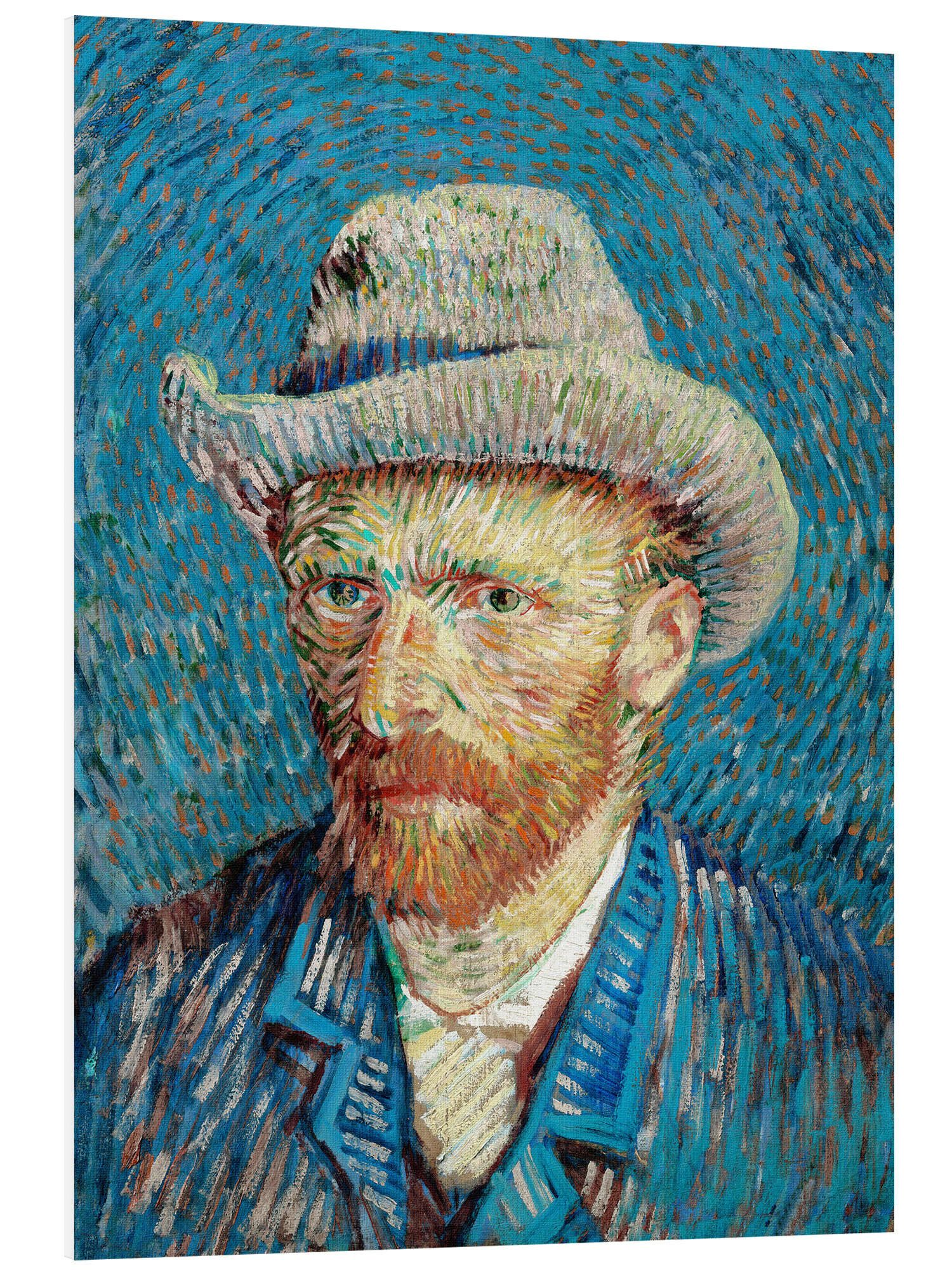 Posterlounge Forex Bild Vincent Van Gogh Selbstportrait Mit Grauem