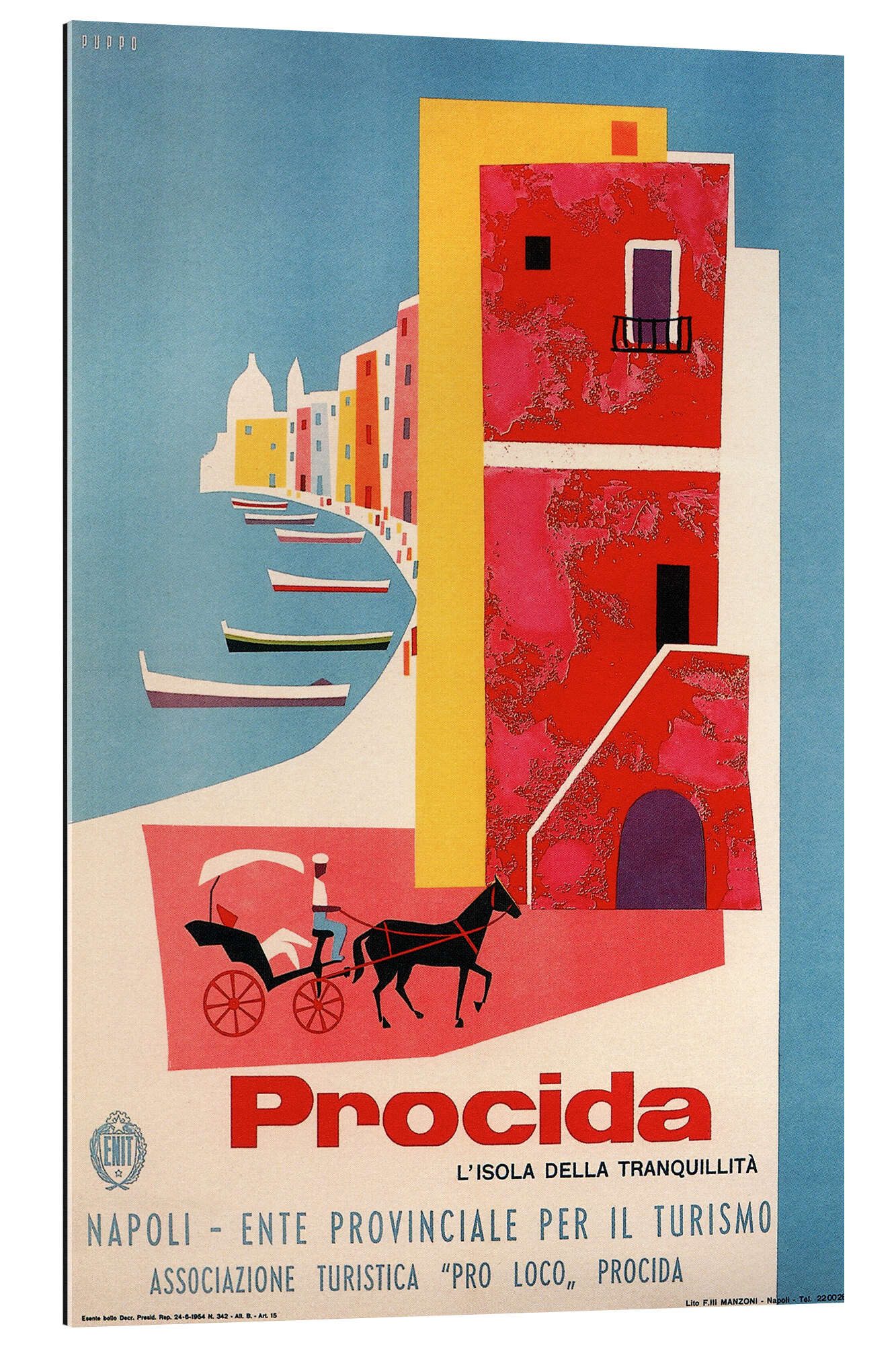 Posterlounge Xxl Wandbild Vintage Travel Collection Italien Procida