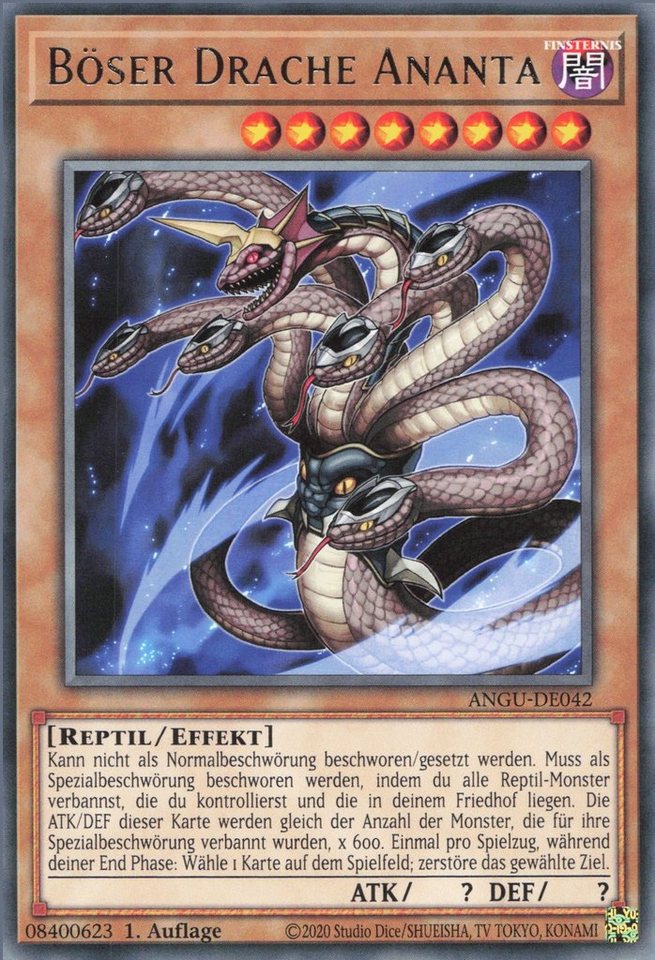 Recollectibles Sammelkarte Yugioh Karte Böser Drache Ananta Deutsch Yu