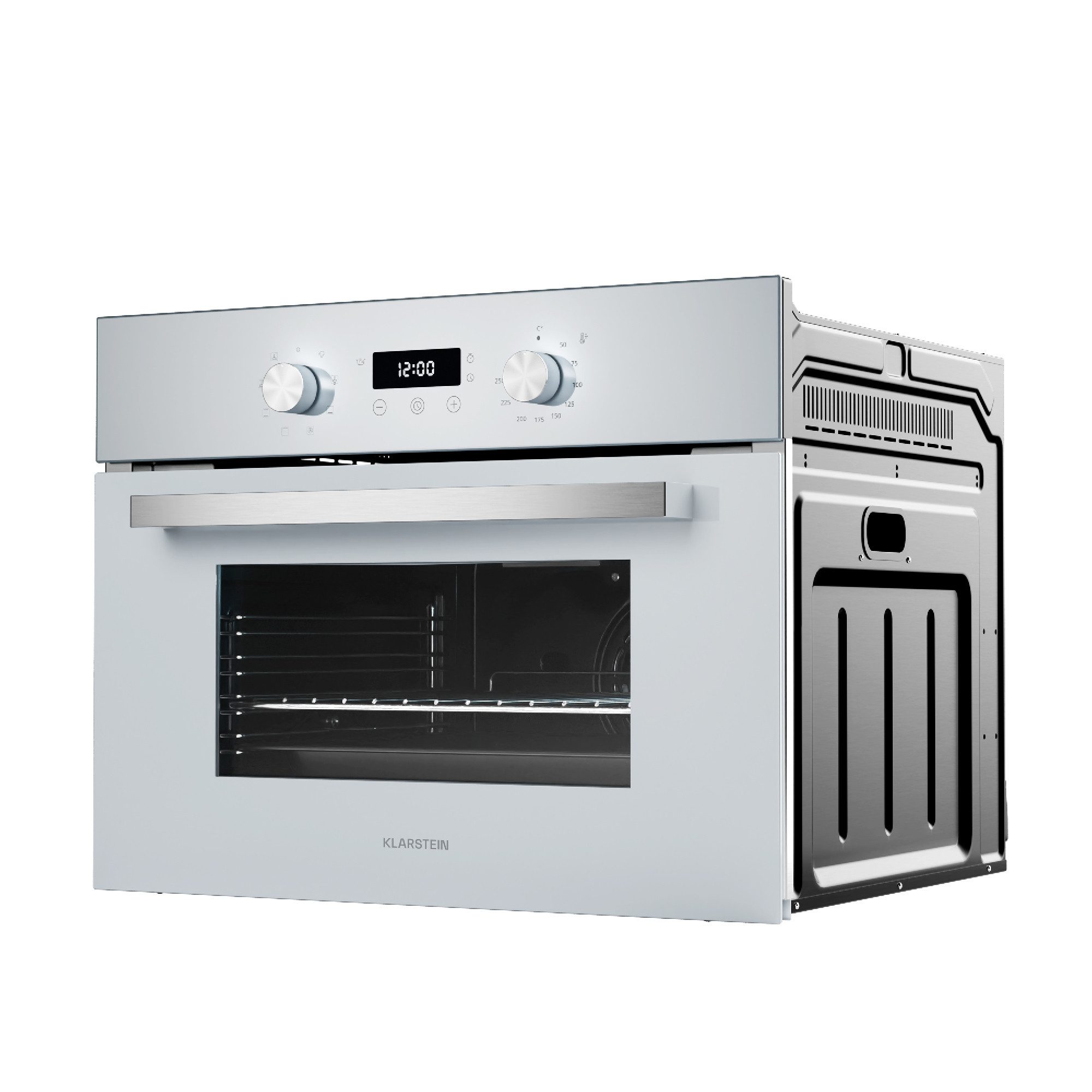 Klarstein Backofen HEA23-KL-SS-45cpt-Wh SpaceSmart Einbauofen Kompakt ...