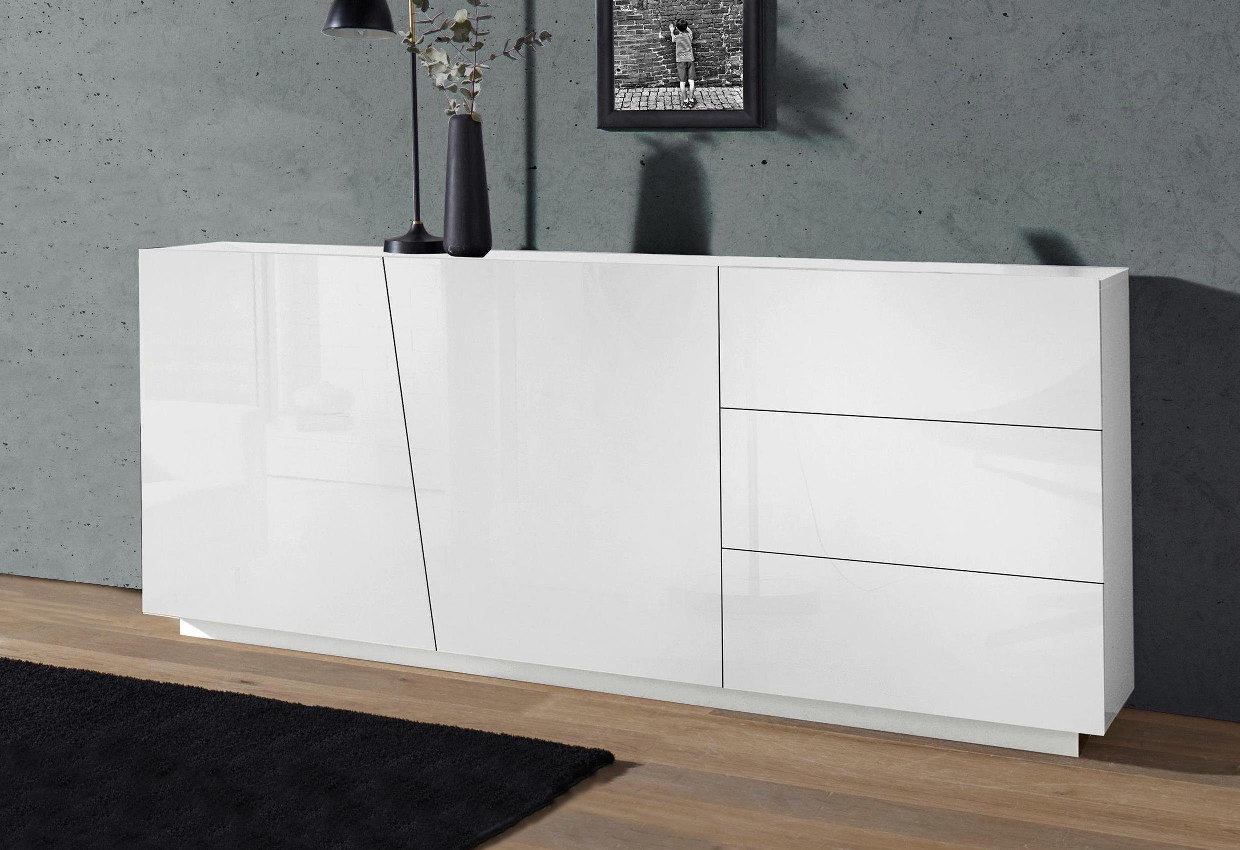 Möbelando Sideboard Viterbo Modernes Sideboard Aus Spanplatte In Weiß