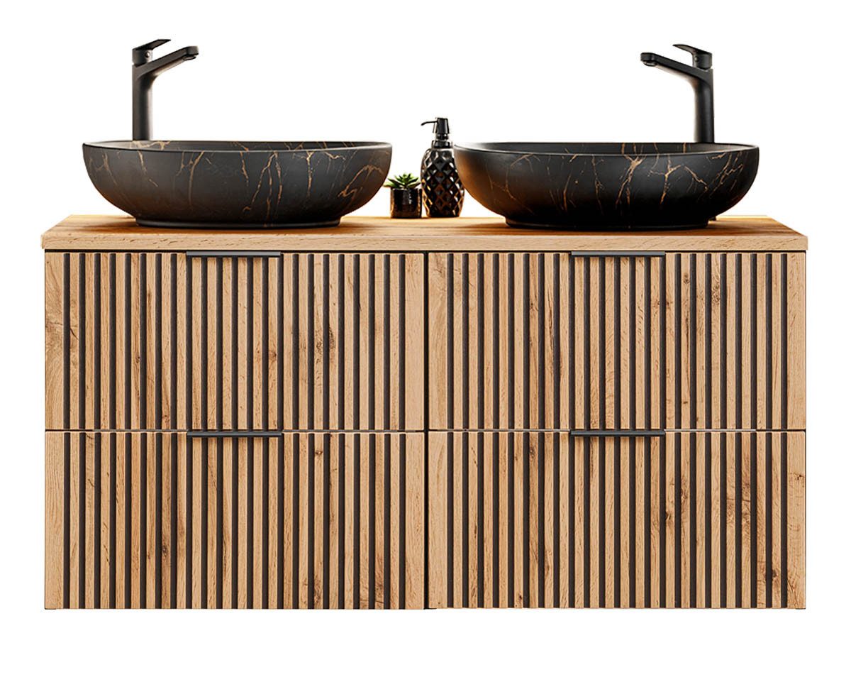 Einfachgutemoebel Waschtisch Set Doppelwaschplatz Tribune 120cm 2x