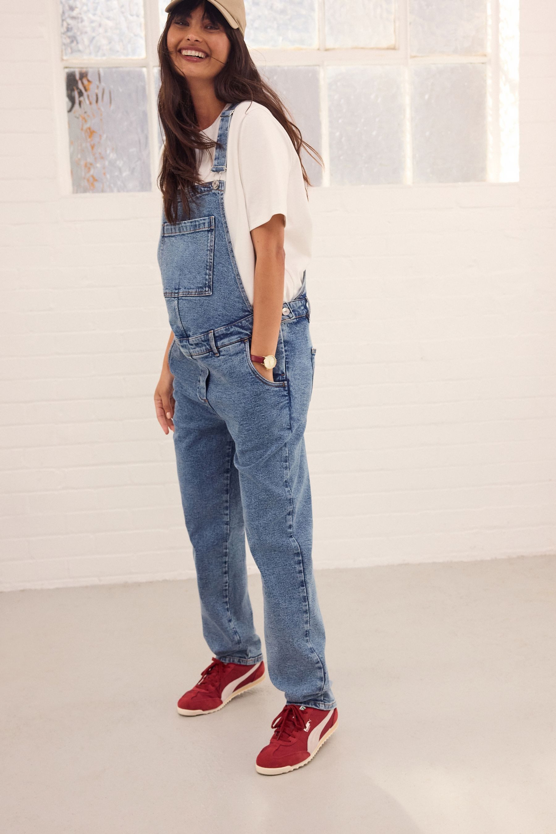Next Umstandshose Denim-Latzhose, Umstandsmode (1-tlg)