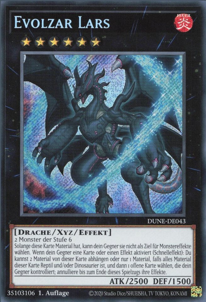 Recollectibles Sammelkarte Yugioh Karte Evolzar Lars V 1 Deutsch Yu