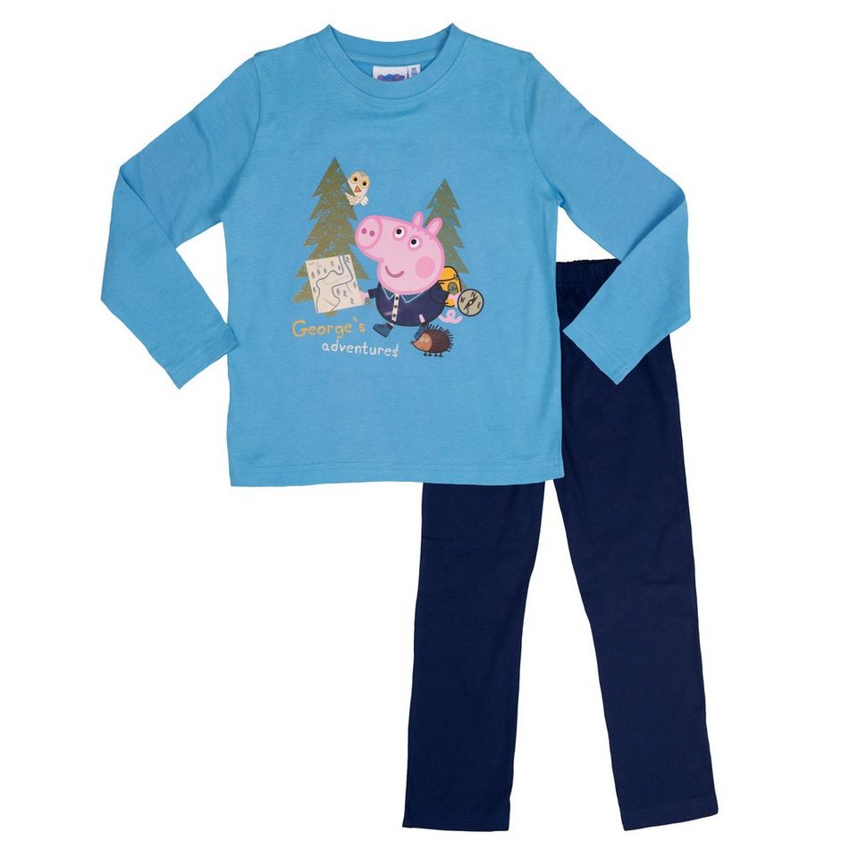 United Labels® Schlafanzug Peppa Wutz Schlafanzug Für Jungen Georges