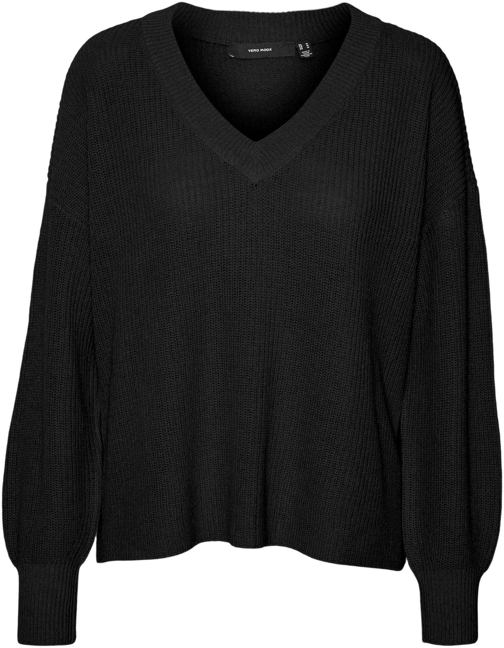 Vero Moda V-Ausschnitt-Pullover VMZIA LS V-NECK PULLOVER BOO, Pulli mit ...