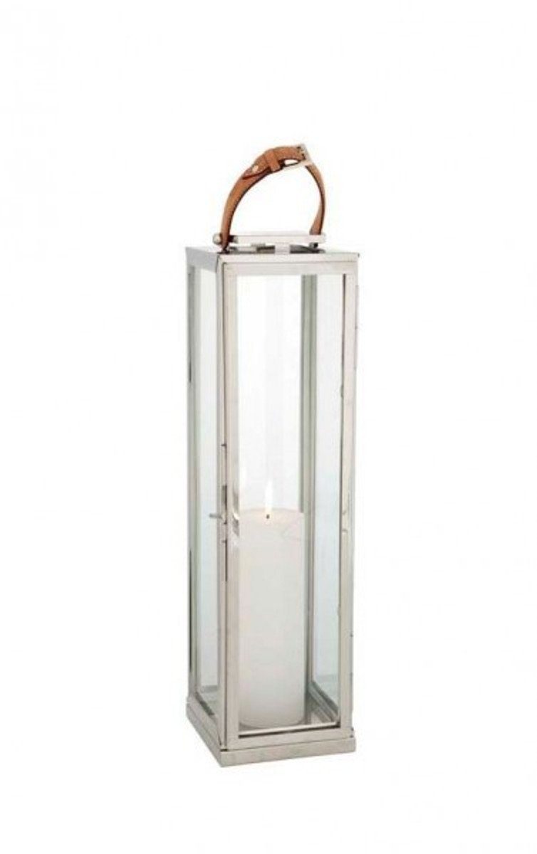 Casa Padrino Dekoobjekt Designer Deco Laterne Nickel Finish 19 X 19 X H