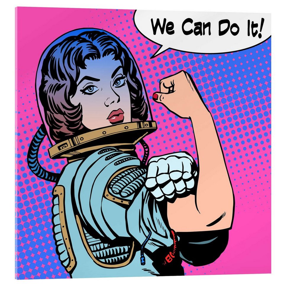 Posterlounge Acrylglasbild Editors Choice Astronautin Illustration