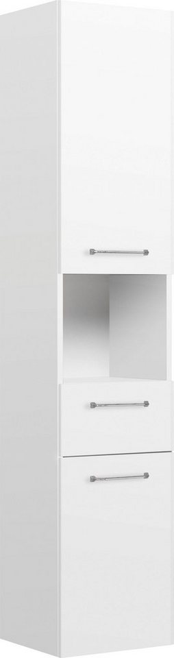 Saphir Hochschrank Quickset Badschrank 35 Cm Breit 2 Türen 1 Nische