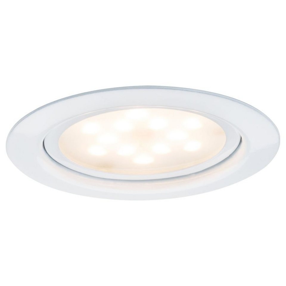 Paulmann Led Einbauleuchte Led Möbel Einbauleuchte In Weiß 3er Set 3x 4
