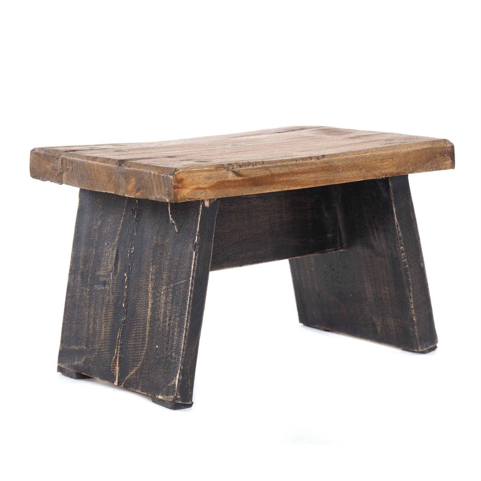 DESIGN DELIGHTS Hocker NOSTALGISCHER FUßHOCKER "SCHEMEL", Altholz ...