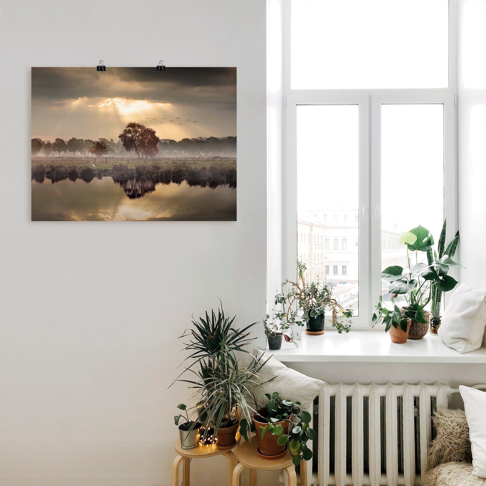 Artland Wandbild Der Herbst in seiner stillen Einsamkeit, Gewässer (1 St), als Leinwandbild ...